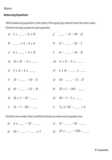 Balancing Equations Studyladder Interactive Learning Games Balancing Equations Studyladder Interactive Learning Games