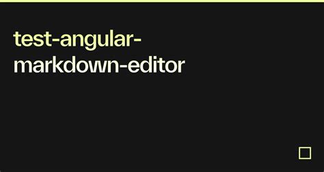 Ngx Markdown Examples Codesandbox