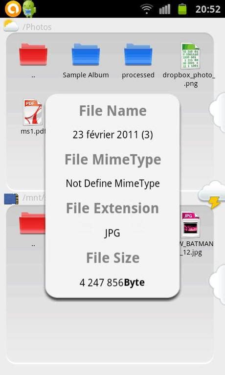 FileDrop Application Android pour transférer vos fichiers sur votre
