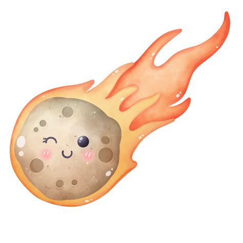 Meteorite Clip Art Illustration Of The Meteor A Cute Cartoon Drawing