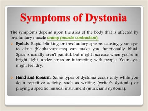 Dystonia Causes Types Symptoms And Treatments