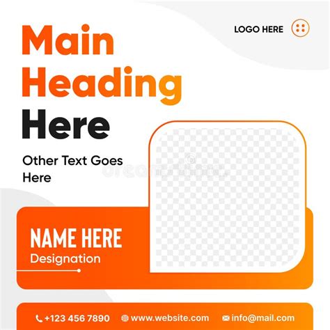 Ui Ux Style Graphic Post Design With Image Placeholder Stock Vector Illustration Of Vector