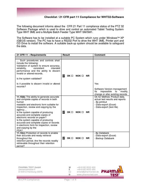 21 Cfr 11 Checklist Pdf Identity Document Password