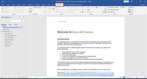 Cách tạo báo cáo trong BI Publisher bằng RTF Template