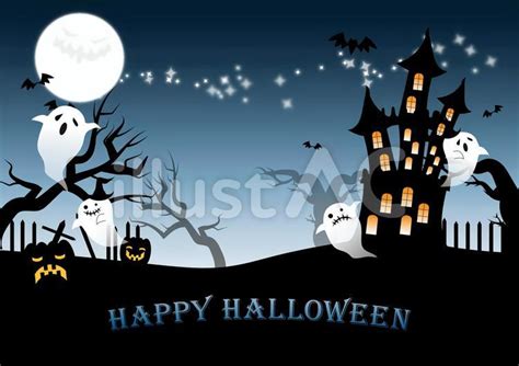 ハロウィンの不気味な夜4イラスト No 22152388｜無料イラスト・フリー素材なら「イラストac」