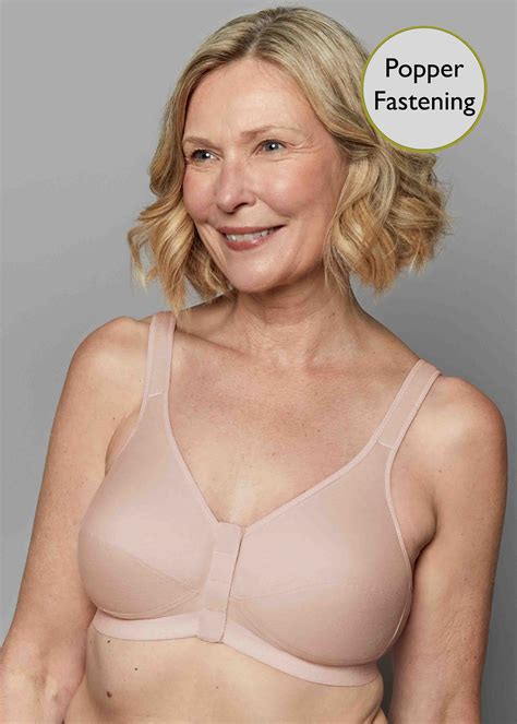Front Fasten Bra Popper White 1010 Comfi Bra The Able Label