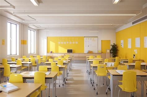 Premium Ai Image Future Stake Yellow Class Room