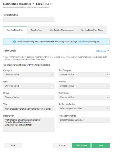 Log A Ticket Notification Template Manageengine Firewall Analyzer
