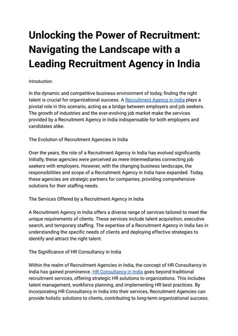 Recruitment Agency In India By Inked Simply Issuu