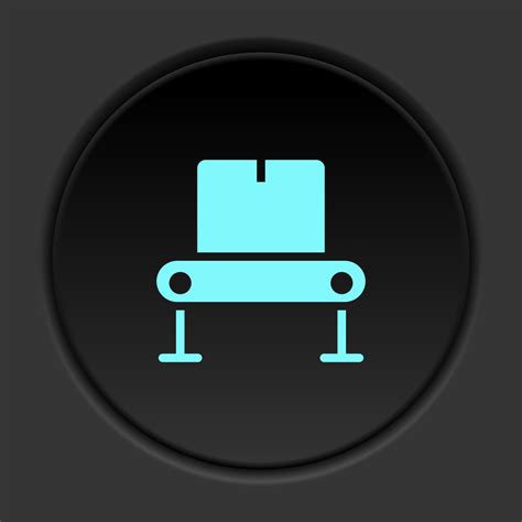 Dark Button Icon Mass Production Conveyor Button Banner Round Badge Interface For Application