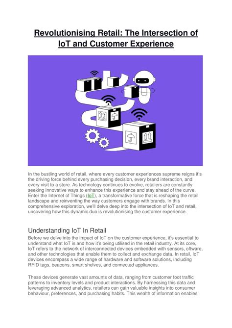Ppt Revolutionising Retail The Intersection Of Iot And Customer