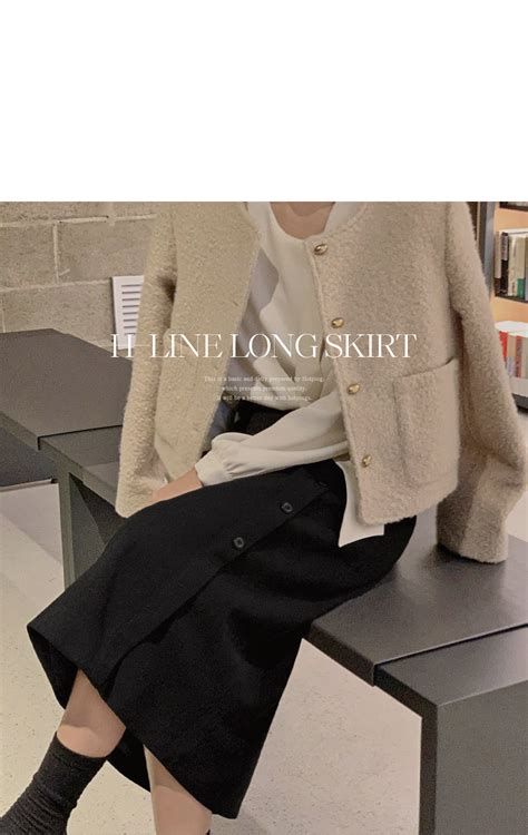 하객룩추천 포근한원단 Made 커스틴 밴딩 H라인 트임 롱스커트 44~110 ♥핫핑♥