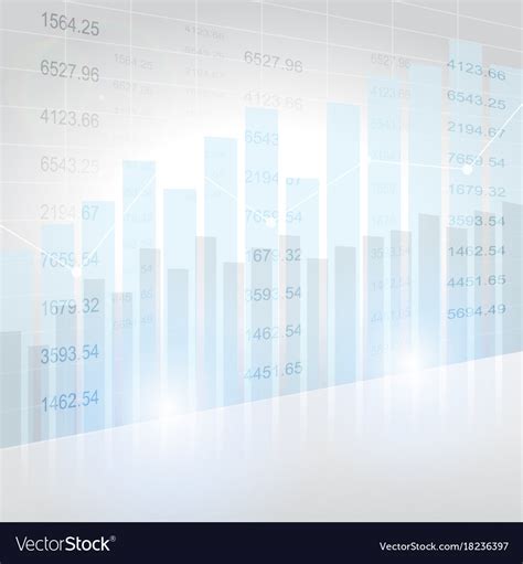 Abstract Financial Chart With Uptrend Line Graph Vector Image
