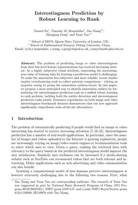 pdf interestingness prediction by robust learning to rank