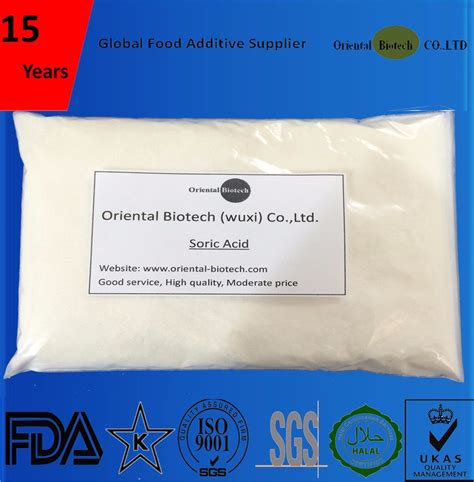 Manufacture 99 E200 Food Grade Preservative Sorbic Acid China Sorbic