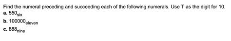 Answered Find The Numeral Preceding And Bartleby