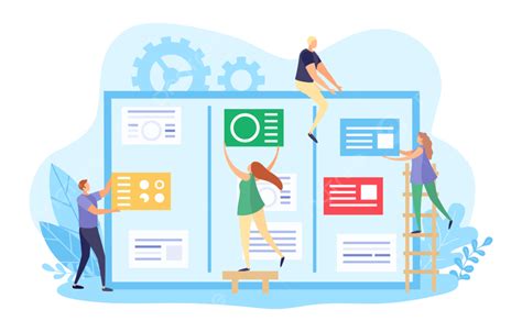 Kanban Board Agile Methodology Teamwork Background Planning Sticky