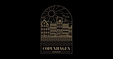Copenhagen Denmark Gold Copenhagen Sticker Teepublic