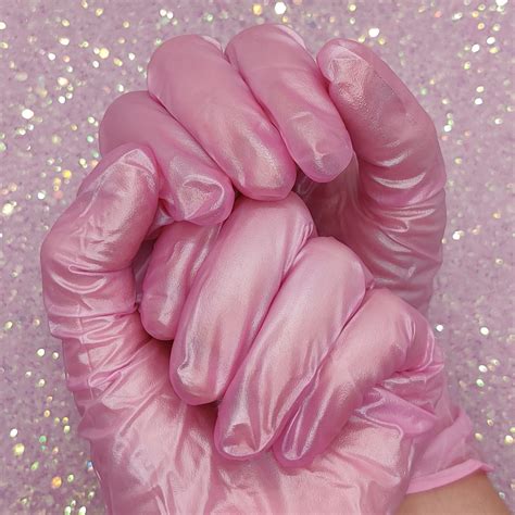 Pink Pearl Nitrile Gloves Kassie Payne