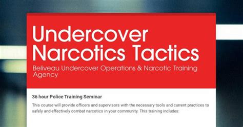 Undercover Narcotics Tactics Smore Newsletters