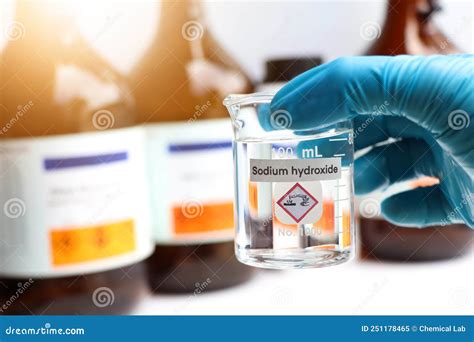 Sodium Hydroxide Pellets And Zinc Powder In Test Tube With Plug Cap