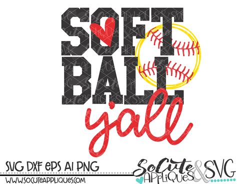 Softball Yall Right Ball 18 Svg Sca