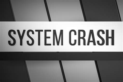 System Crash Text Word System Crash Banner Metallic Concept 3d Render
