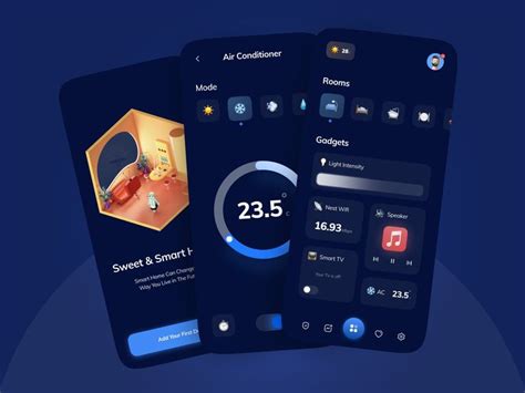 Smart Home Automation Dark Mode UI Design Smart Home Automation Home Automation Web Design