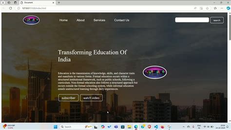 Using Html And Css Minni Project Youtube