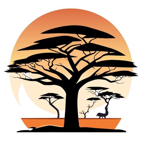 Premium Vector 2d Vector Art Isolated Baobab Tree In Digital Art
