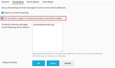 How To Set Up Mail Forwarding For Incoming Emails Plesk