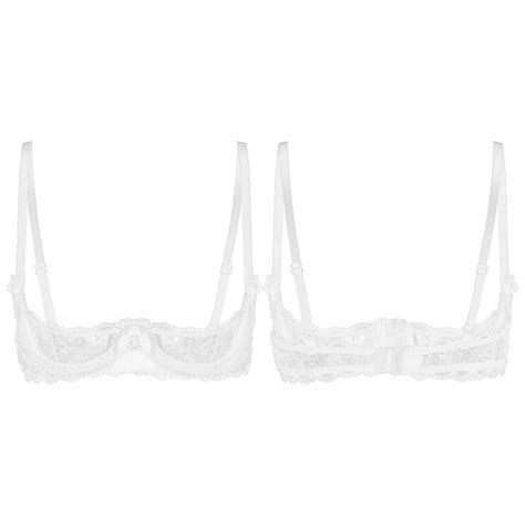 Raenseen Womens Sexy Lace 14 Cup Bra Push Up Underwire Shelf Bra Top