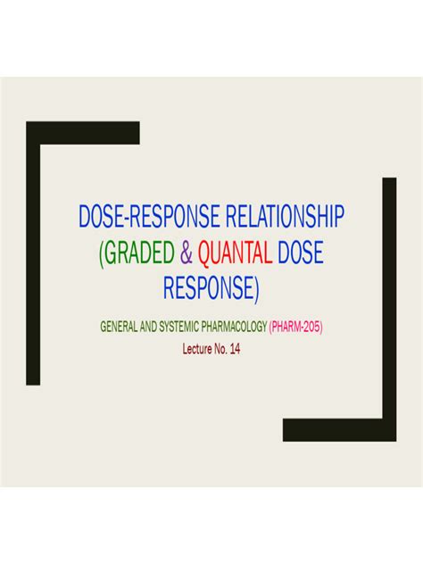 Doseresponse Relationship Pdf Dose Biochemistry Chemistry