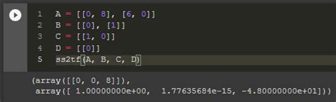 Ss2tf Got The Wrong Output · Issue 15537 · Scipyscipy · Github