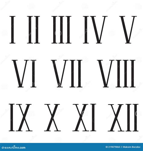 Retro Roman Numerals Great Design For Any Purposes Stock Vector