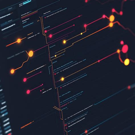Version Control System Interface With Git Commands And Commit History