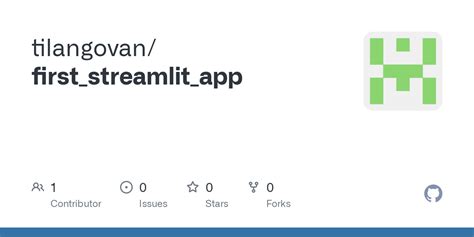 GitHub Tilangovan First Streamlit App