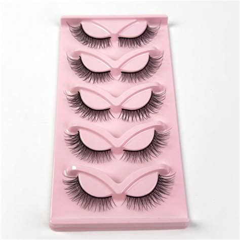 Pairs Style Fake Eyelashes Full Strip Lashes Black Natural Sparse Look Crossover Design