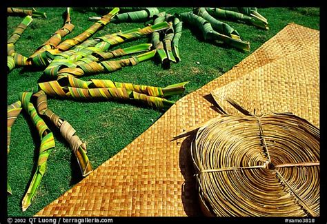 Picture Photo Pandanus Leaves And A Finished Toga Mat Made Out Of It