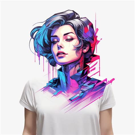 数字艺术个性美女元素立体免抠图案素材图片免费下载 千库网