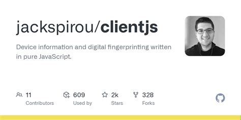 GitHub Jackspirou Clientjs Device Information And Digital Fingerprinting Written In Pure