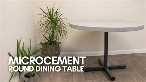 Microcement Round Dining Table For 4 People Ready For Dispatch
