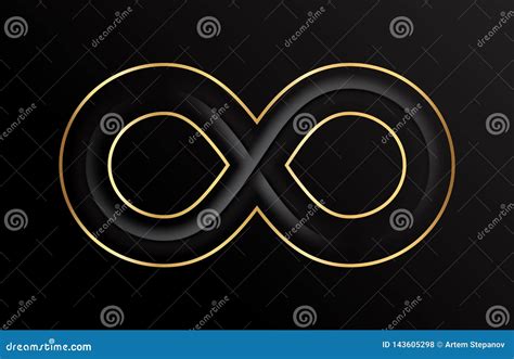 S Mbolo Negro Del Infinito De La Eternidad O De Moebius Del Vector Del