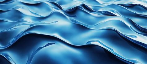 Abstract Blue Liquid Surface With Wavy Texture Premium Ai Generated Image