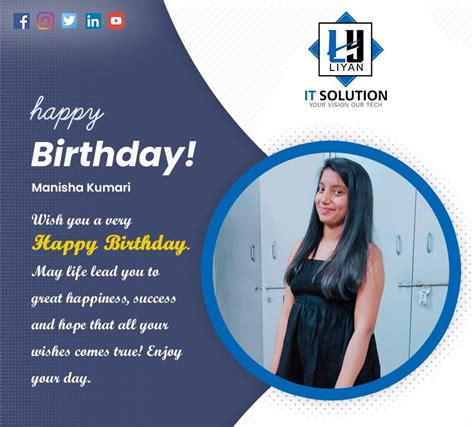 Liyan It Solution On Linkedin Happybirthday Birthdaywishes