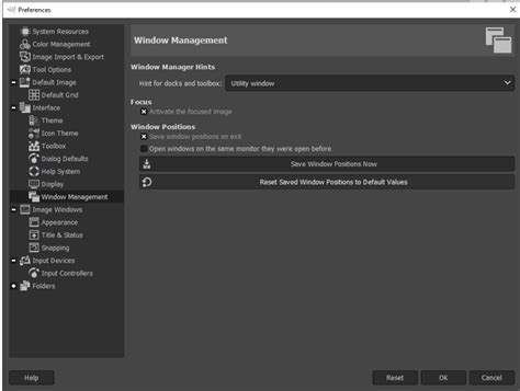 GIMP Toolbox Creating A Single Column Layout For Toolbox