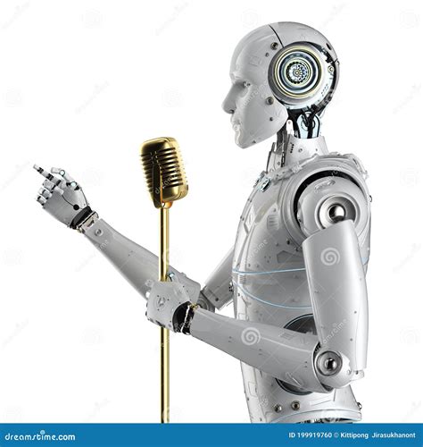 Robotic Public Speaker Stock Illustration Illustration Of