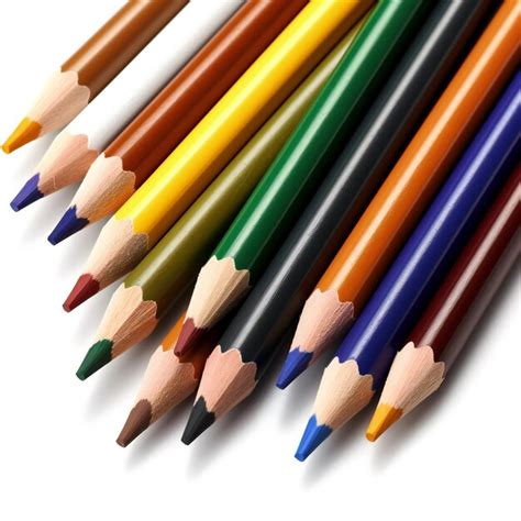 Premium Ai Image Colored Pencils Isolated On White Background Closeup