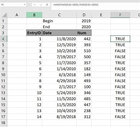 How To Find The Minimum And Maximum Values Within A Specified Set Of Years In Excel Techrepublic