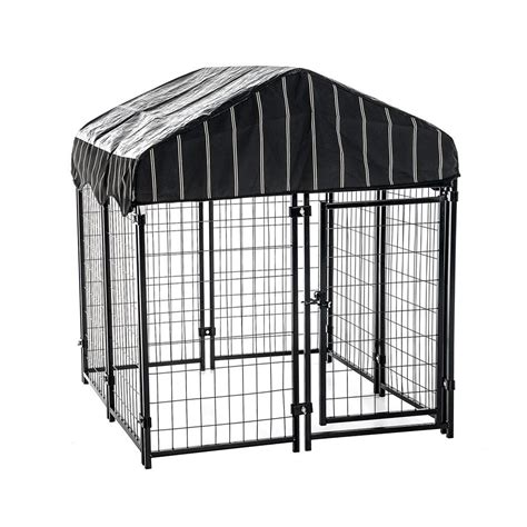 Lucky Dog Modular Panel Pet Resort Kennel With Cover 48l X 48w X 54